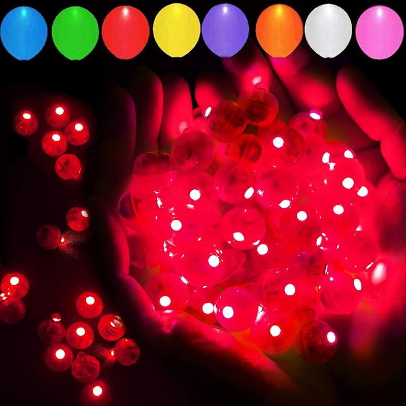 Aogist 100pcs White LED Balloon Light,Tiny Light Mini Round Led Ball ...