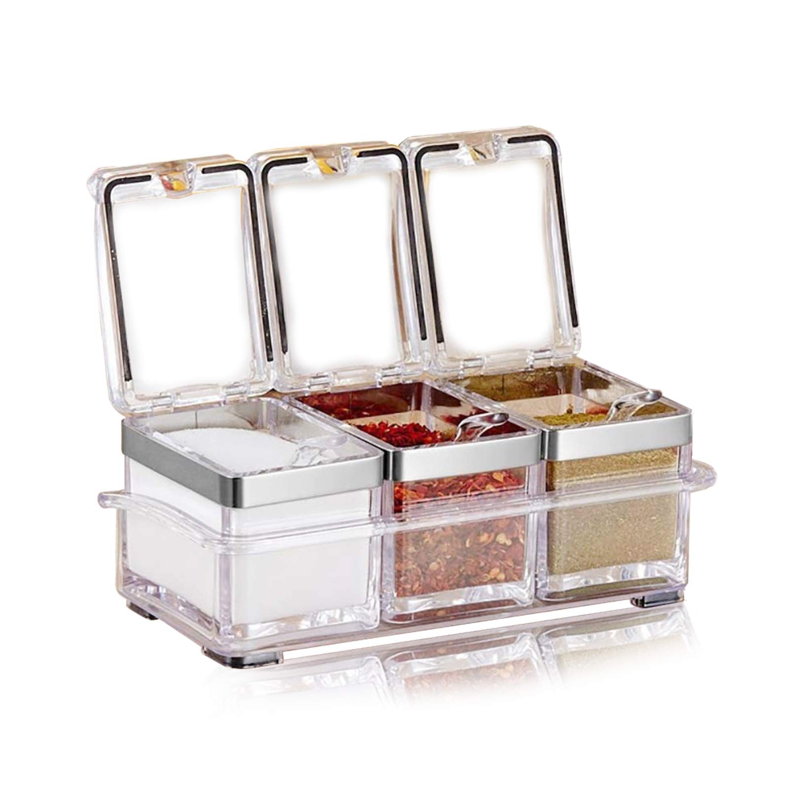 New Version Elegant Black Seasoning Box,VRESOURCING 4 Pieces Seasoning ...