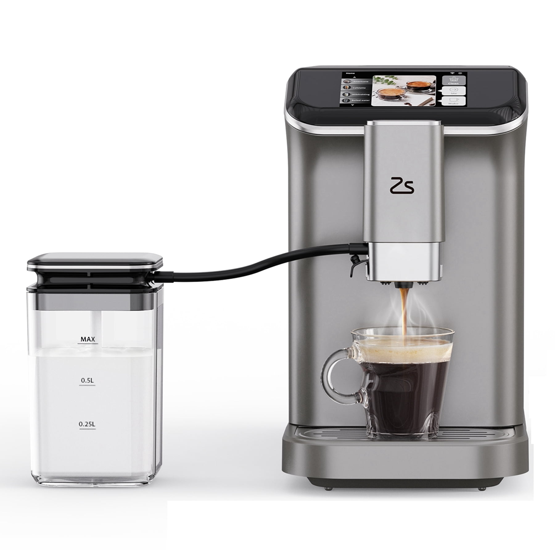 Aoile 1350W Fully Automatic Espresso Coffee Machine with Built-In ...