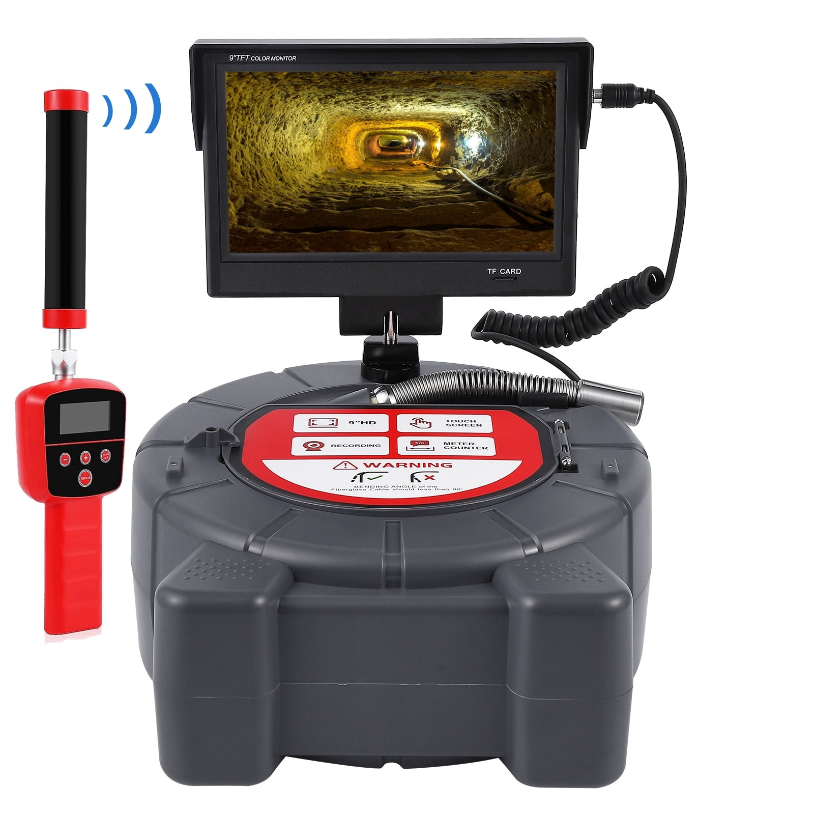 Aoile 165FT Sewer Camera with 512Hz Locator, Self Leveling Pipeline ...