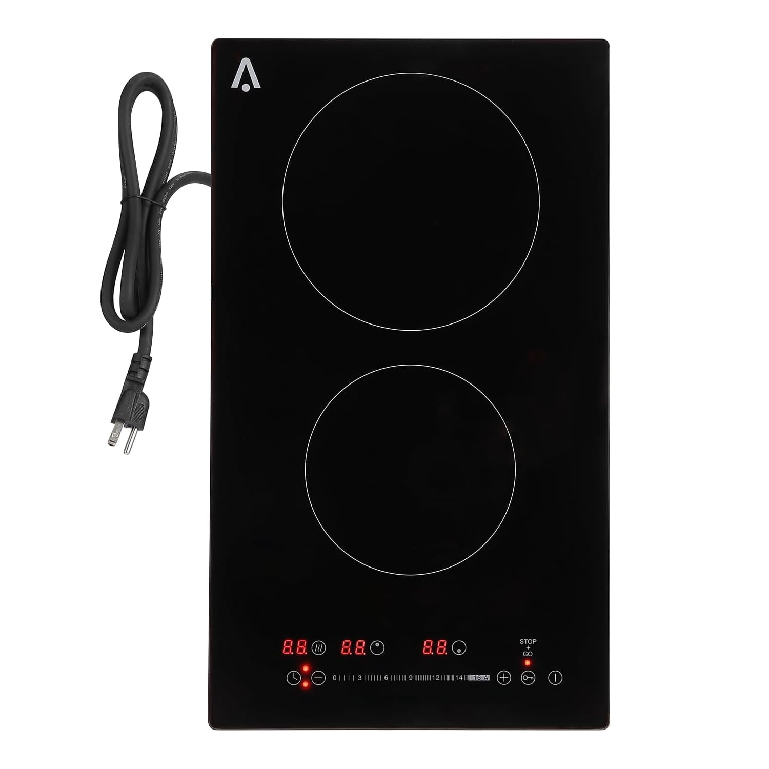 Aoile 2 Burner Electric Cooktop, 1800W Built-in Electric Stove Top with ...