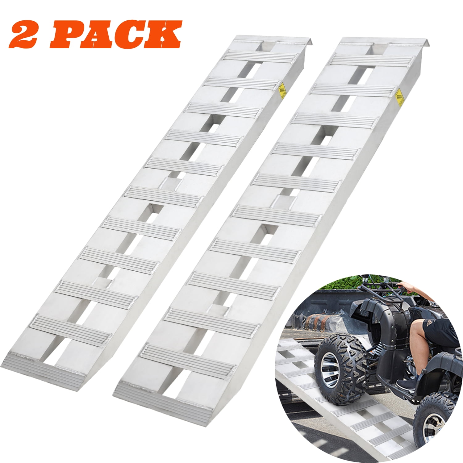 Aoile 2Pack Loading Ramps, 84" x 15" Aluminum Ramps with Top Hook ...
