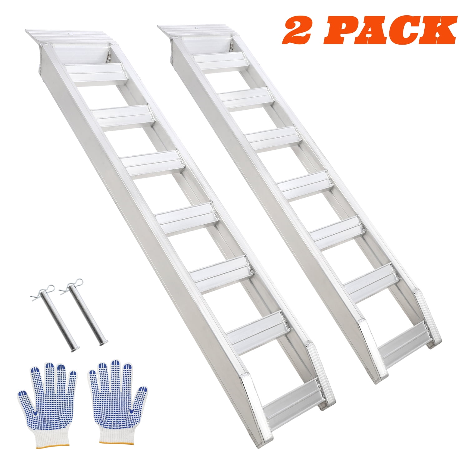 Aoile 2Pcs Aluminum Ramp, 8810 lbs Heavy Duty Loading Ramp with Top ...
