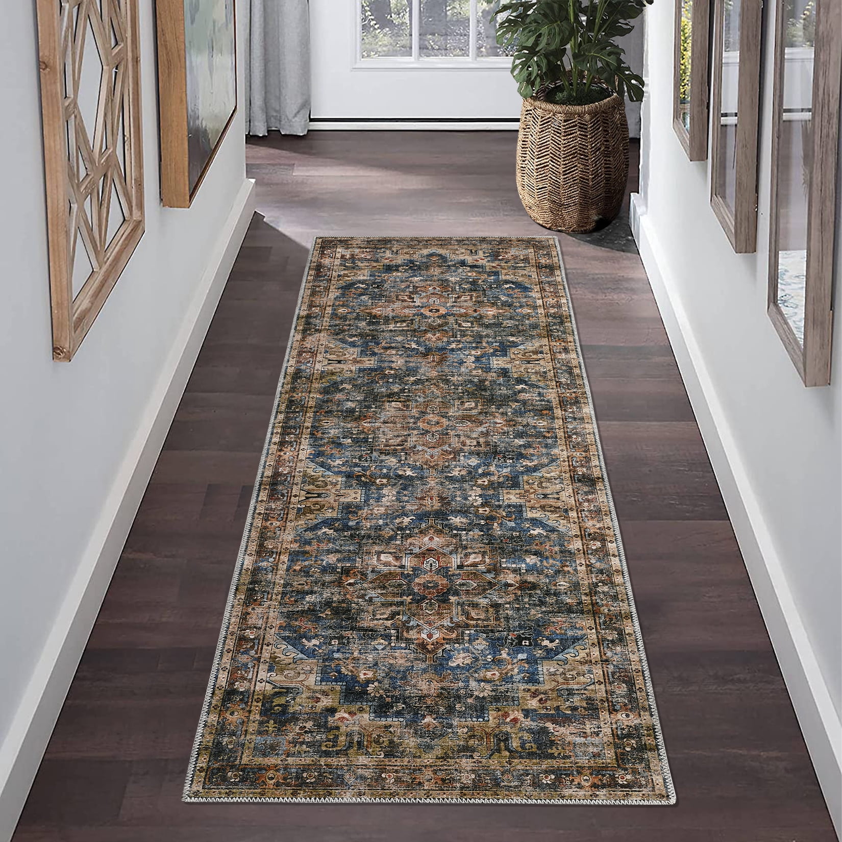 Aoile 2x6 Washable Rug | Boho Rug | Runner Long Entryway Rug | Non Slip ...