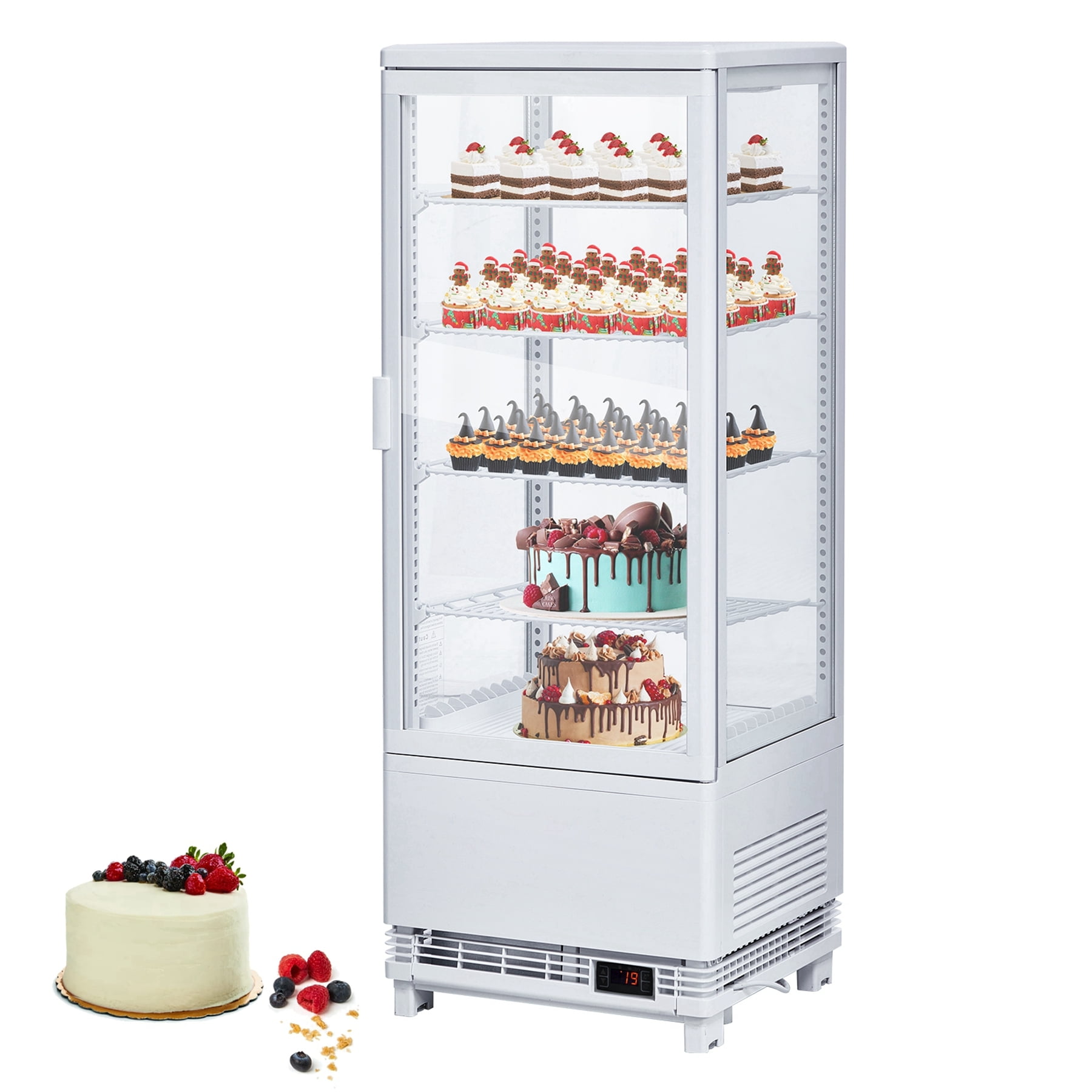 Aoile 3.5 Cu.Ft Commercial Refrigerated Display Case, Single Door ...