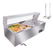 BENTISM Electric Stainless Steel Steamer Server, 5-Pan Bain Marie Food ...