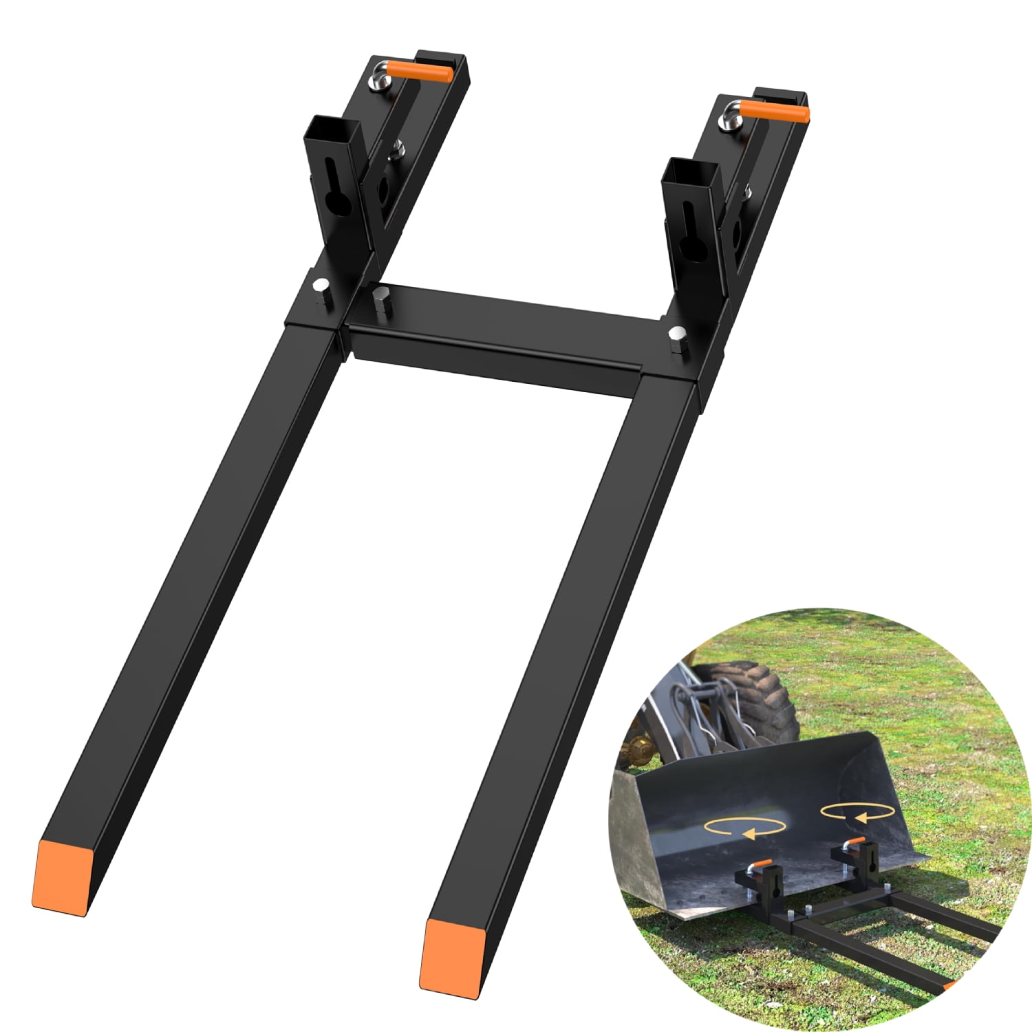 Aoile 60" Heavy Duty Pallet Forks, 1500lbs Tractor Forks with ...