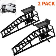 Pinypikaka Set of 2 Heavy Duty Hydraulic Car Ramps 5T 11000lbs Load ...