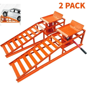Worcest Adjustable 2PCS 5T 10000lbs Hydraulic Car Ramps - Heavy-Duty ...