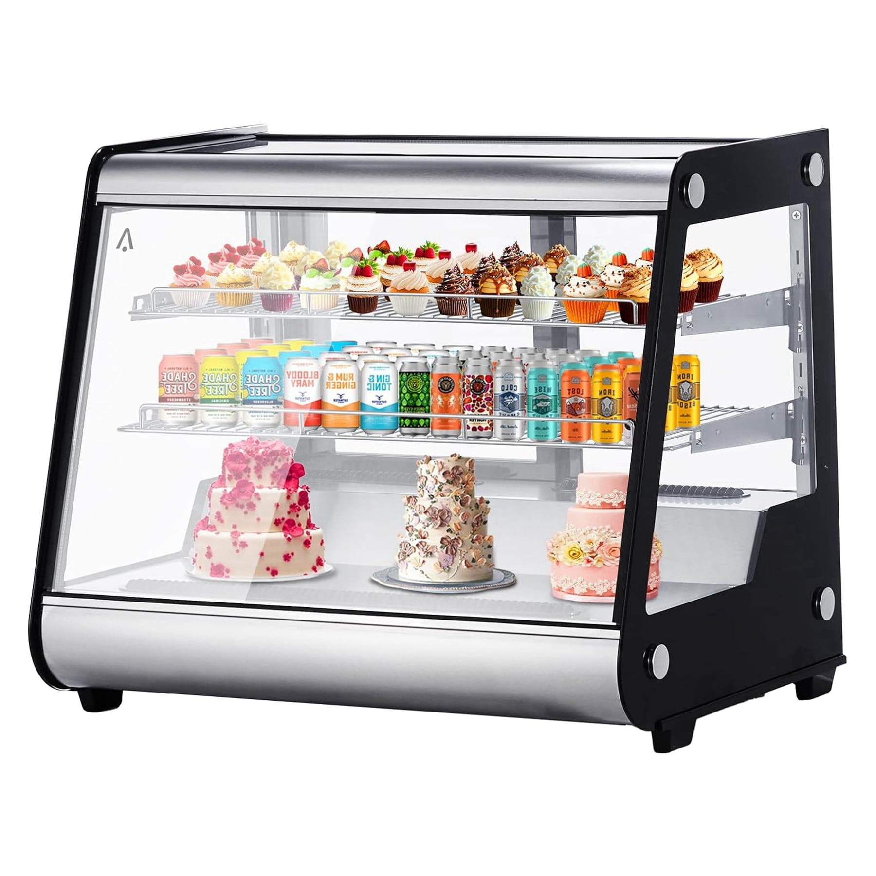 Aoile Commercial Countertop Refrigerator Display Case 6.5 Cu. Ft with ...