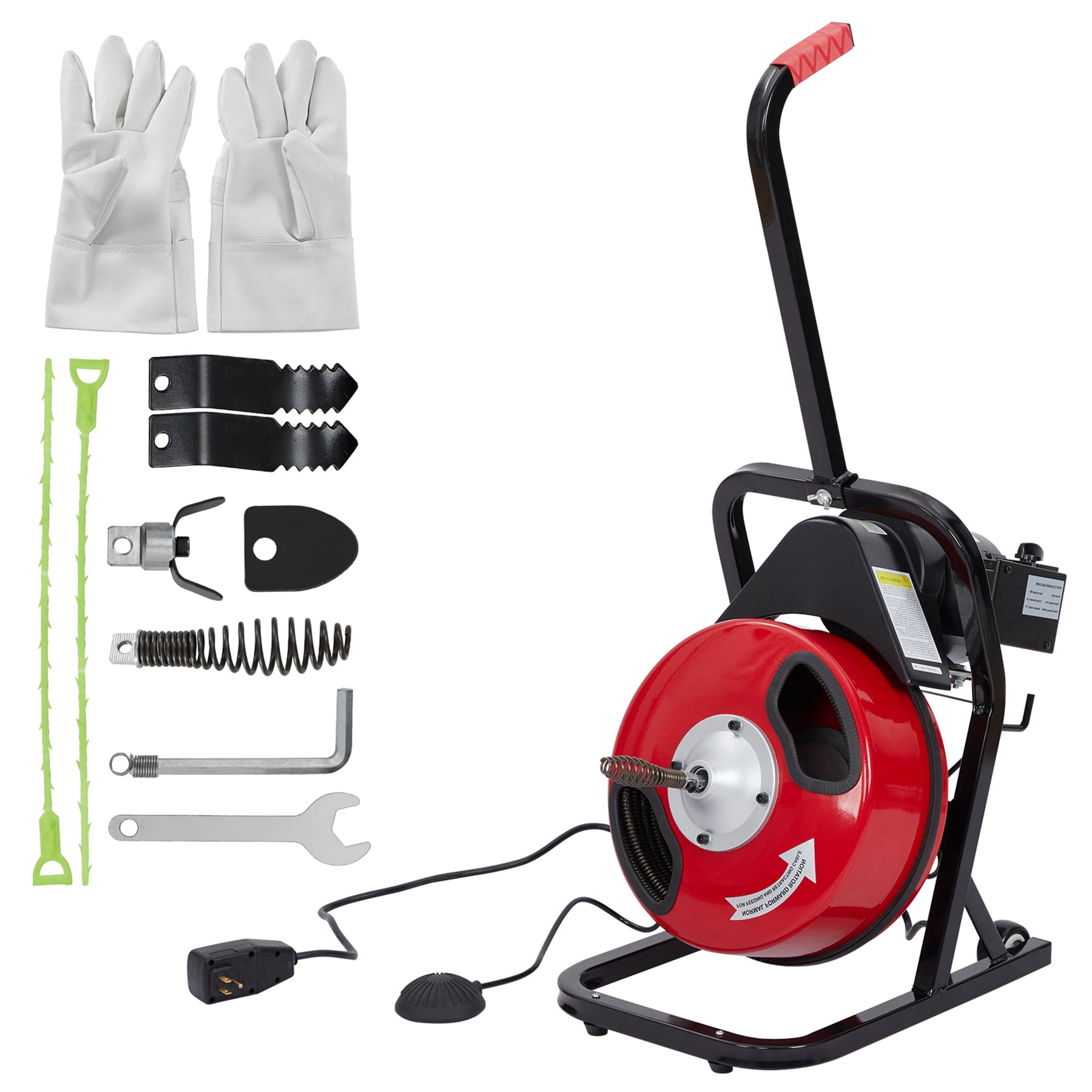 Aoile 50FT x 1/2 in Electric Drain Cleaner Machine, 250W Drain Auger ...