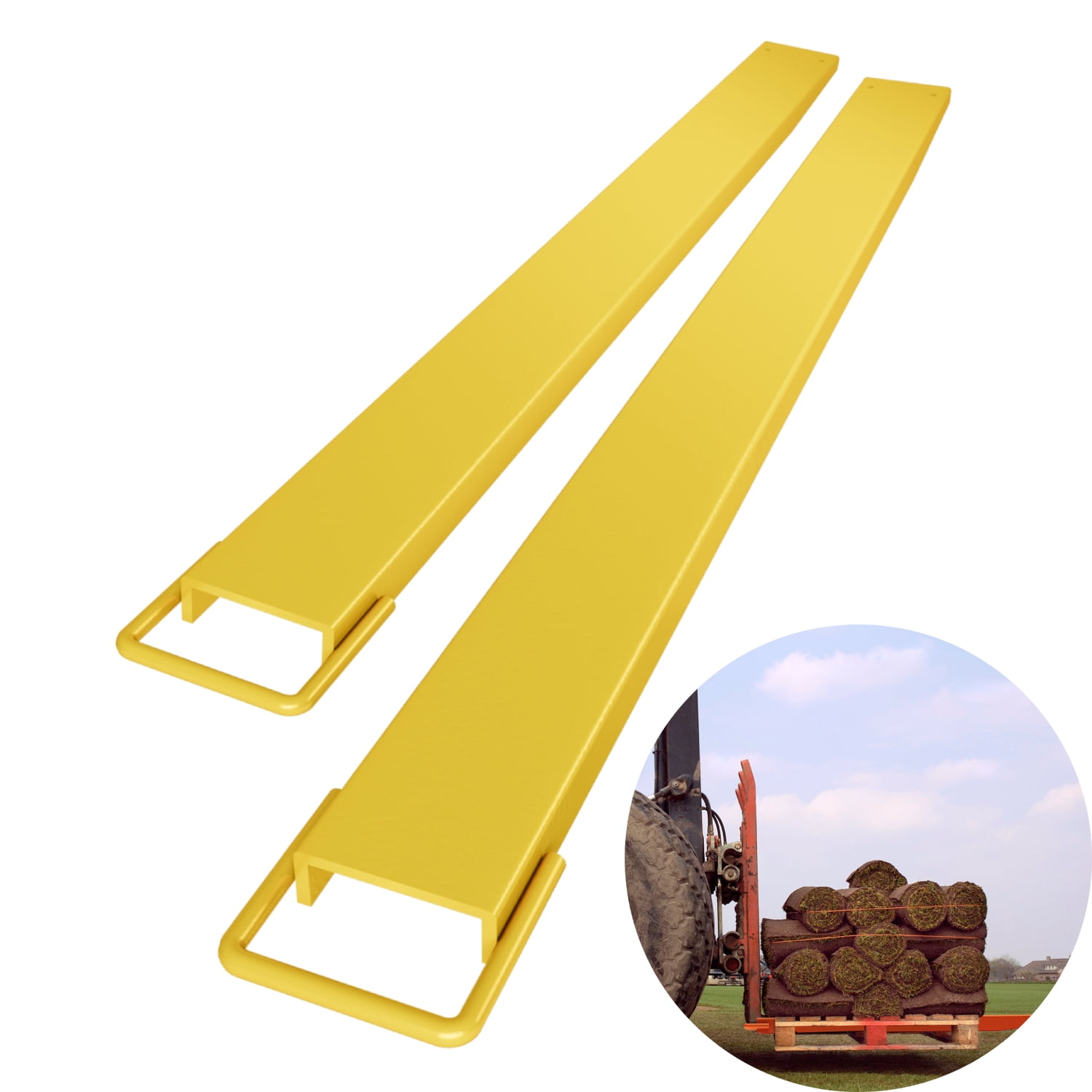 Aoile Forklift Extensions, 72" Heavy Duty Pallet Forklift Extensions ...