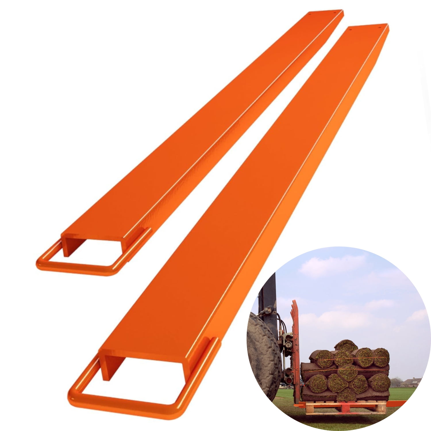 Aoile Forklift Extensions, 96" Heavy Duty Pallet Forklift Extensions ...