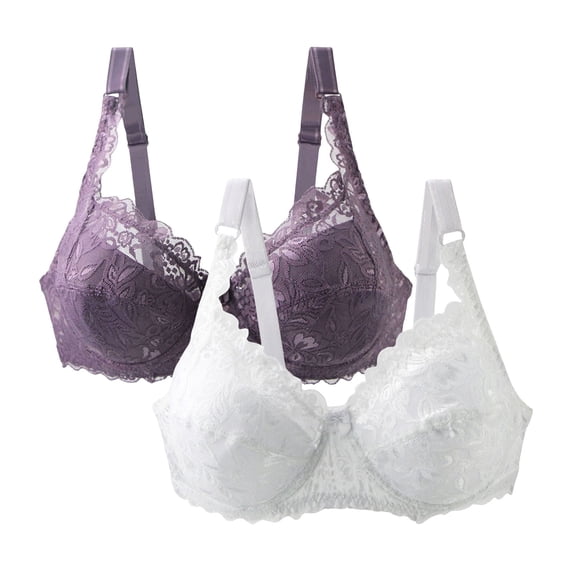 Aoiroe 2-pack Bras for Women Sleep Bras Yoga Bra Workout Bra Full ...