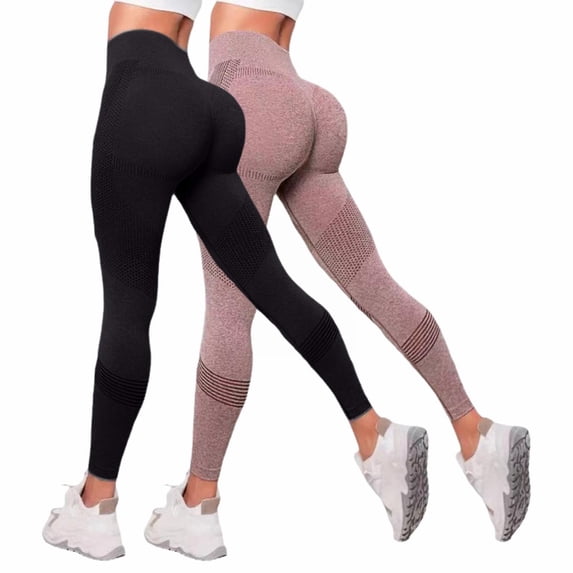 Aoiroe 2PC Womens Workout Leggings,Stretch Pants for Women Work Out ...