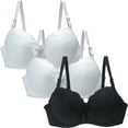 Aoiroe 3pcs Wireless Bras Set for Women Stretchy Bra Wireless Bra ...