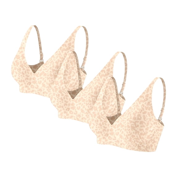 Aoiroe 3pcs Wireless Bras Set for Women Workout Bra Wireless Bra ...