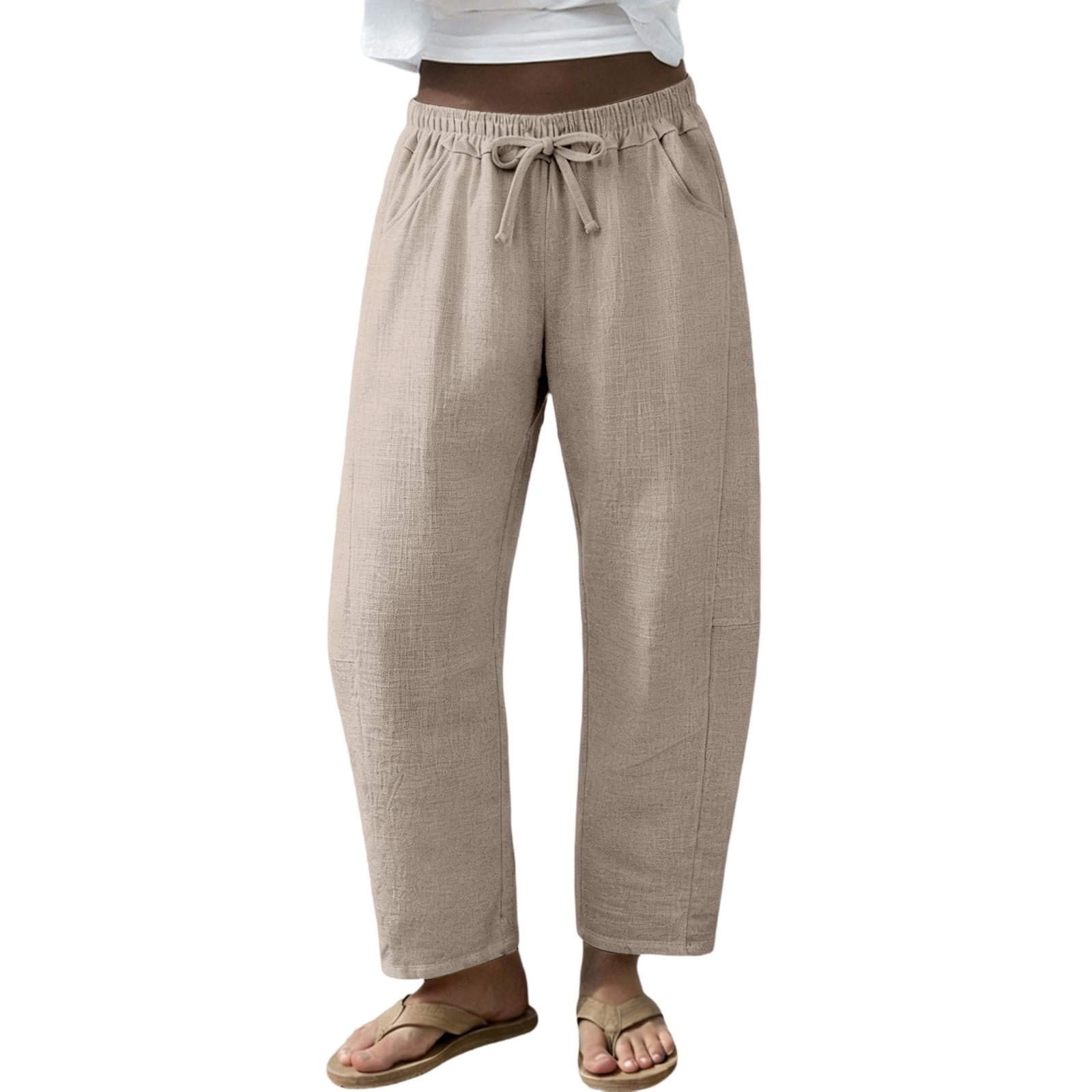 Aoiroe Barrel Sweatpants Womens Wide Leg Pants Baggy Palazzo Lounge ...