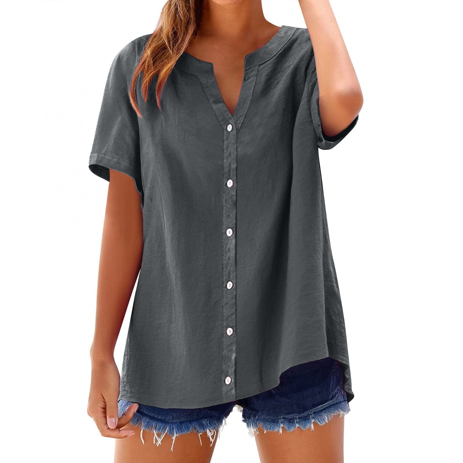 Aoiroe Boho Tops for Women,Loose Work Blouses Workout Gym Shirts Loose ...