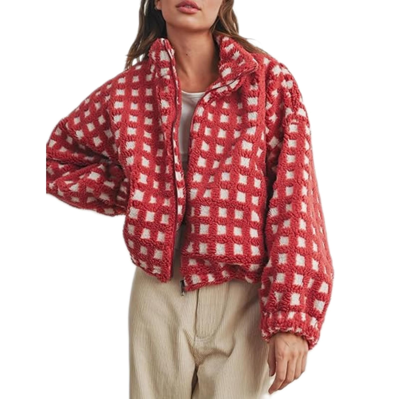 Aoiroe Ladies Coats,Lightweight Jackets For Women Casual,Women'S Fleece ...