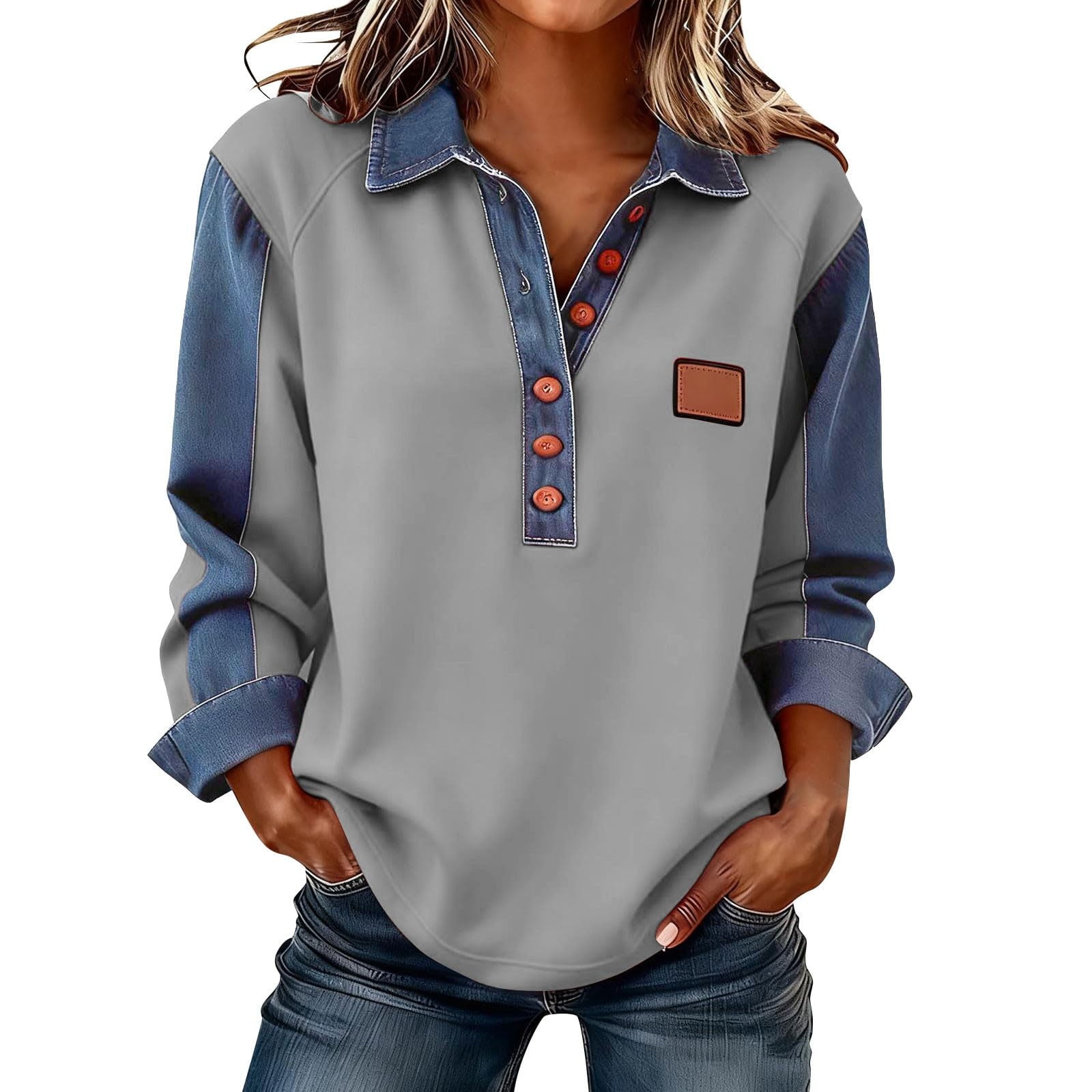 Aoiroe Lightweight Pullover for Women,Loose Long Sleeve Shirts for ...