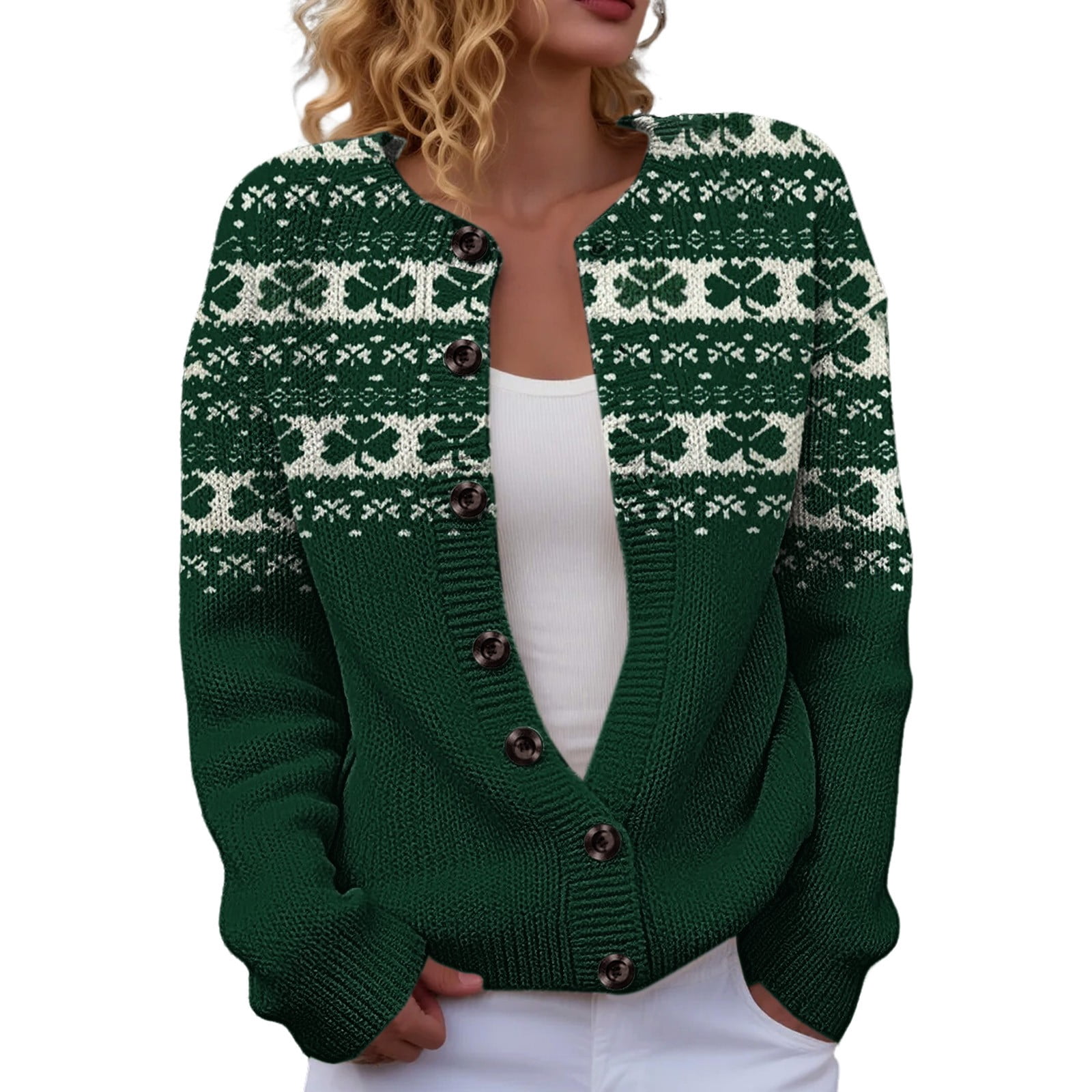 Aoiroe Long Sleeve Cable Knit Long Cardigan for Women 2026 Spring ...