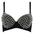 Aoiroe Metallic Rivets Studded Strappy Bra Push Up Bras Nightclub ...
