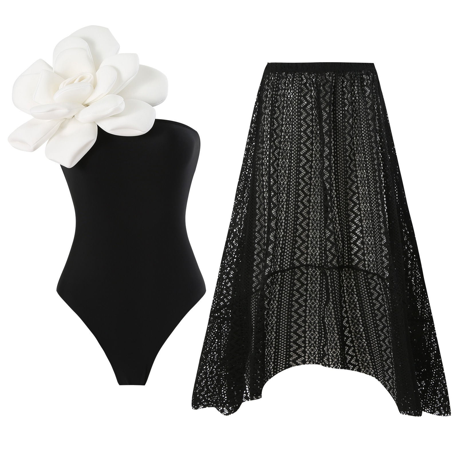 Aoiroe Women Female Skinny Big Flower Foreign Trade Bathing Bathing ...