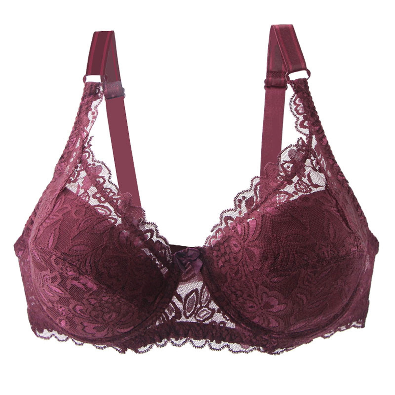 Aoiroe Women's Lace Bras Stretchy Bra Sports Bras Smoothing Bras Non ...