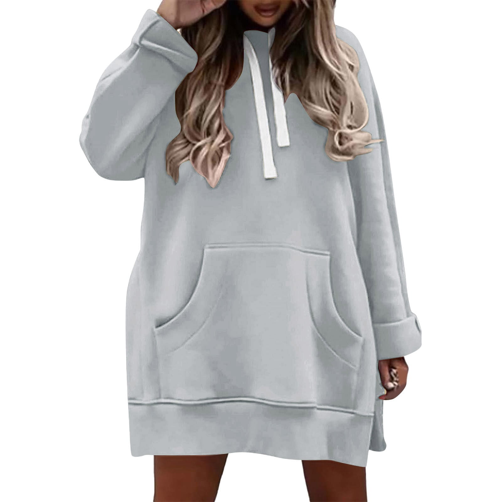 Aoiroe Womens Oversized Hoodie Extra Long HoodedWomen's Casual Long ...