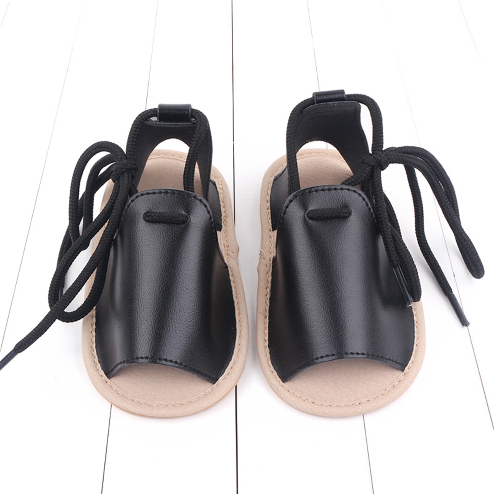 Aojekbee Baby Girl Boy Summer Sandals Anti-slip Soft Rubber Sole Solid ...