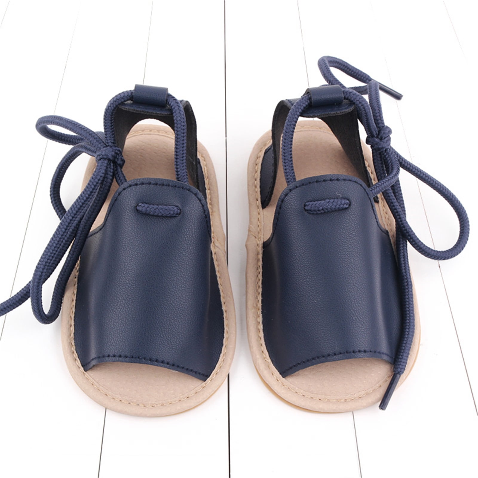 Aojekbee Baby Girl Boy Summer Sandals Anti-slip Soft Rubber Sole Solid ...