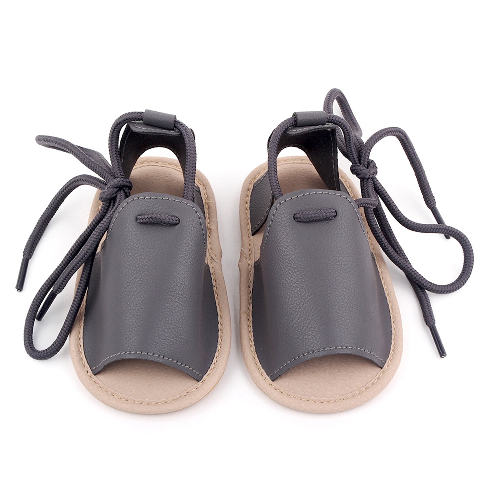Aojekbee Baby Girl Boy Summer Sandals Anti-slip Soft Rubber Sole Solid ...