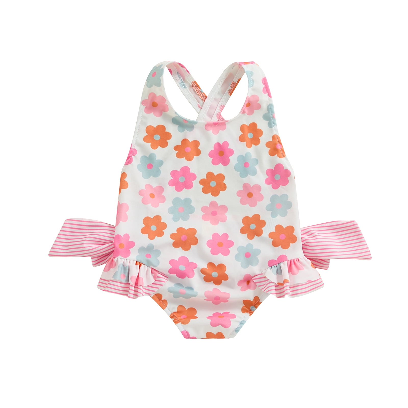 Aojekbee Kids Girls Bikini, Sleeveless Backless Bows Flower Print ...