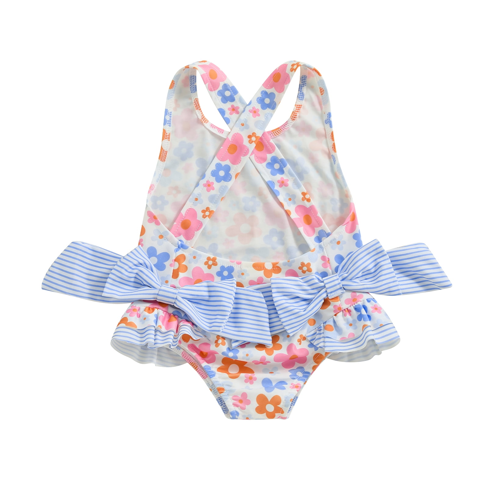 Aojekbee Kids Girls Bikini, Sleeveless Backless Bows Flower Print ...