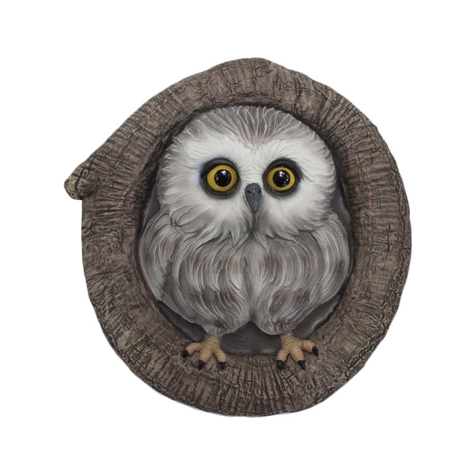Aojekbee Owl Tree Hugger Cute Resin Tree Peeker Garden Statue Tree ...