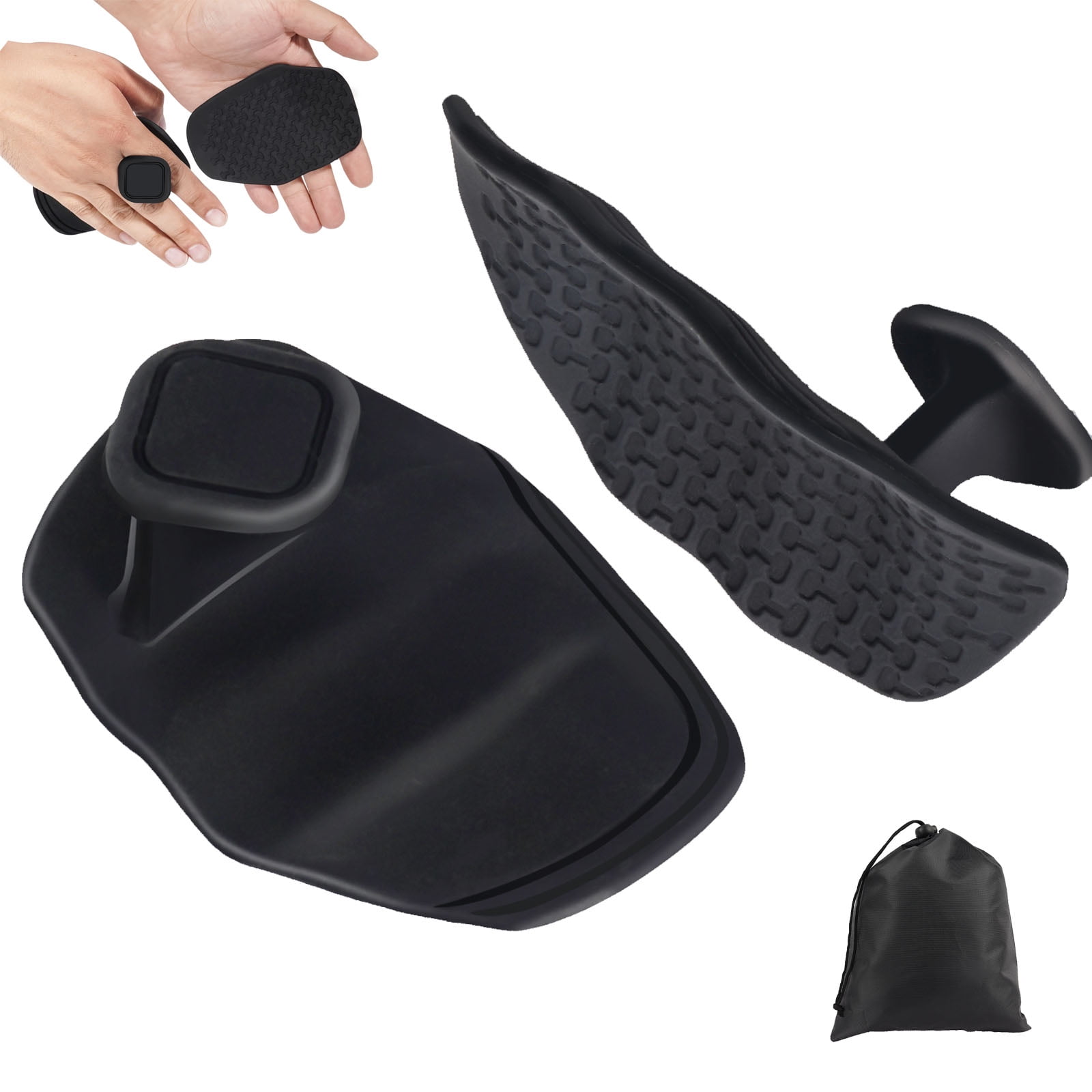 Aokelily Anti-Slip Gym Grips Fingerless Workout Gym Gloves, Ergonomic ...
