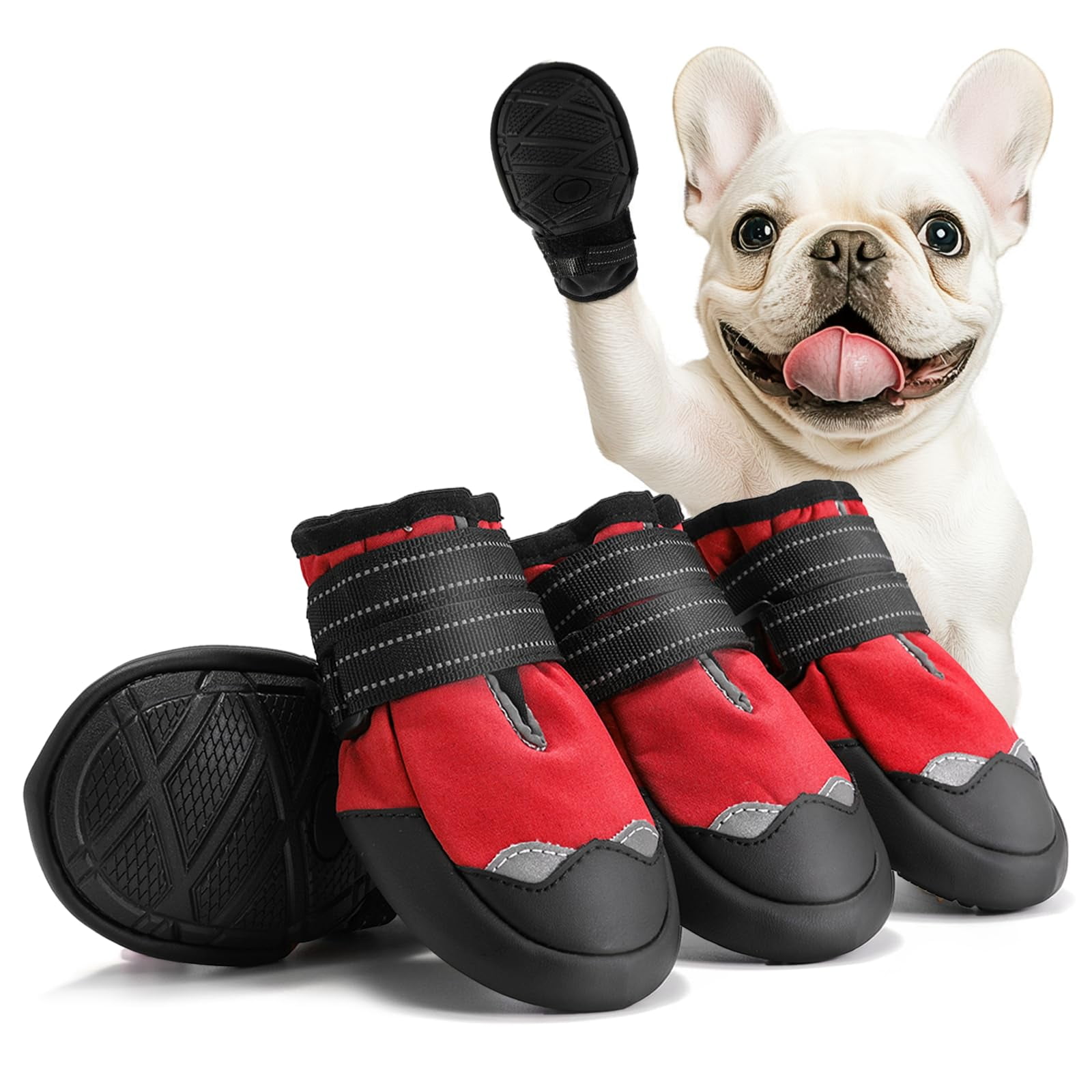 Aokown Dog Shoes for Large Dogs, Waterproof Dog Boots for Winter Snow ...