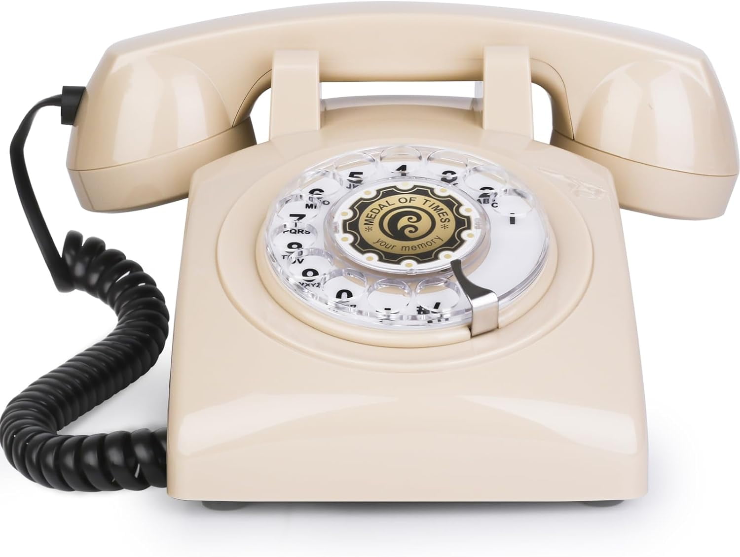 Aokpsrt Retro Rotary Telephone 1960S Retro Rotary Dial Telephone Old Landline Retro Cell Phone ...