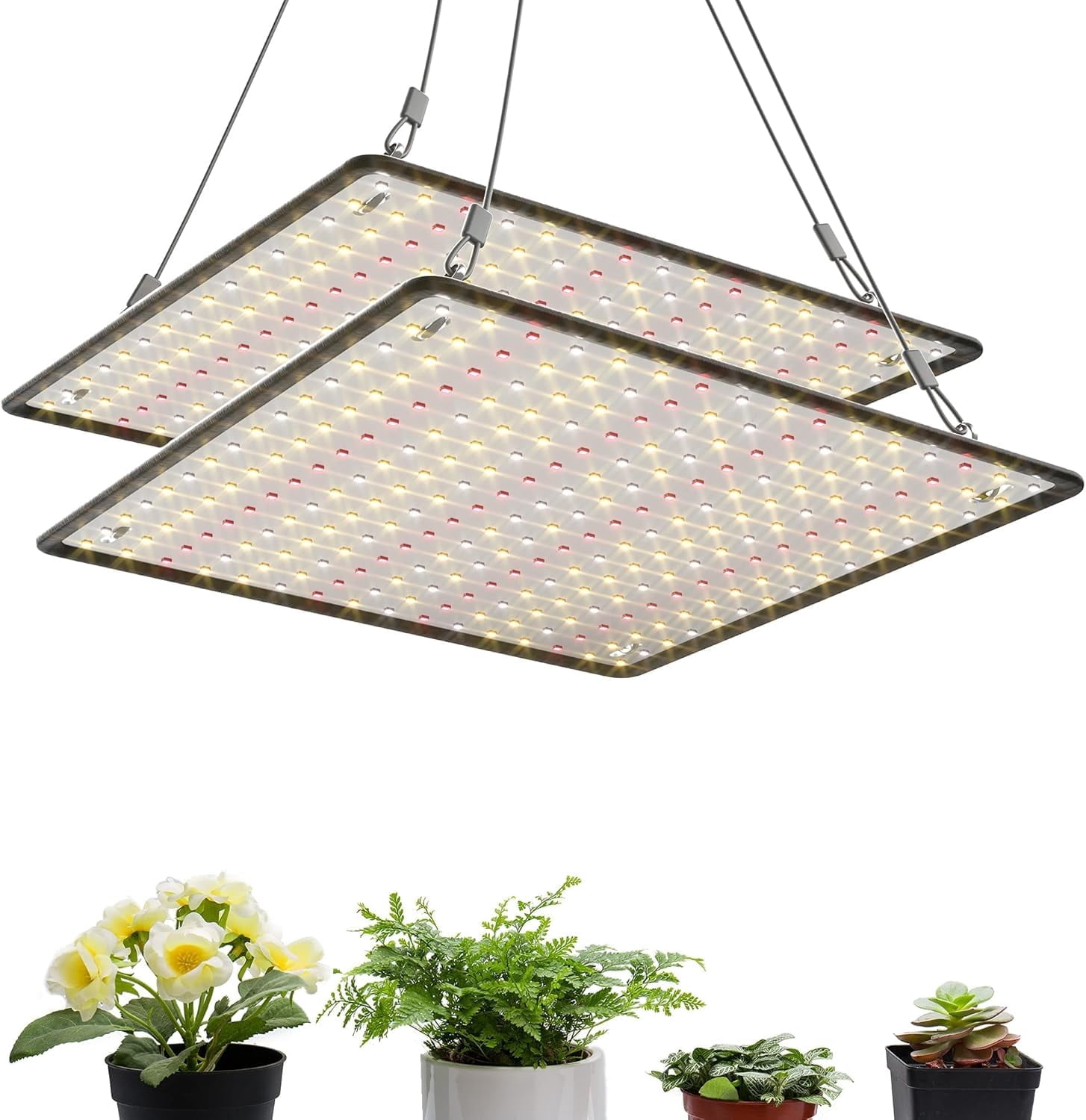 Aoksun 2 Pack LED Grow Light Panel 200W Lamp for Indoor Plants, Sun ...