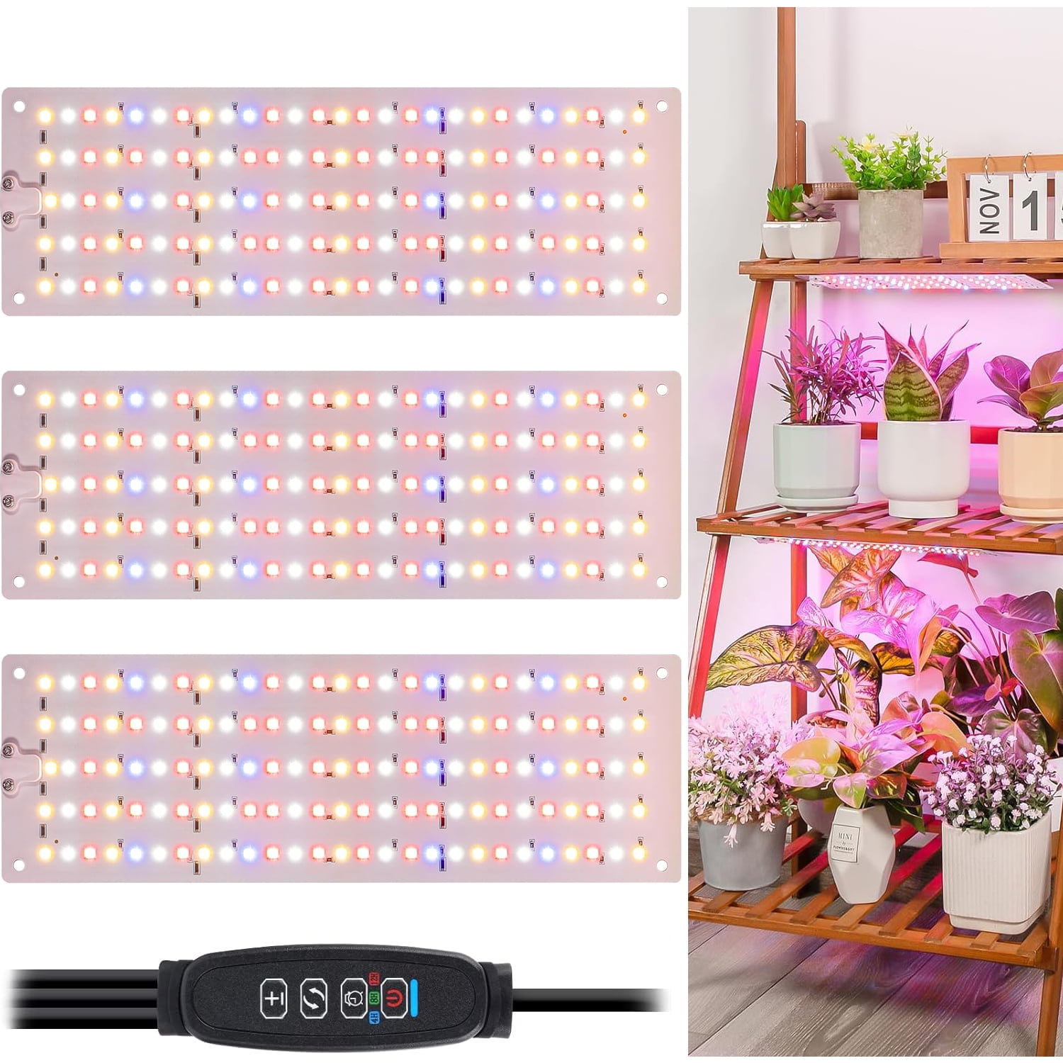 Aoksun Plant Grow Light, Red Blue Spectrum Grow Light for Indoor Plants ...