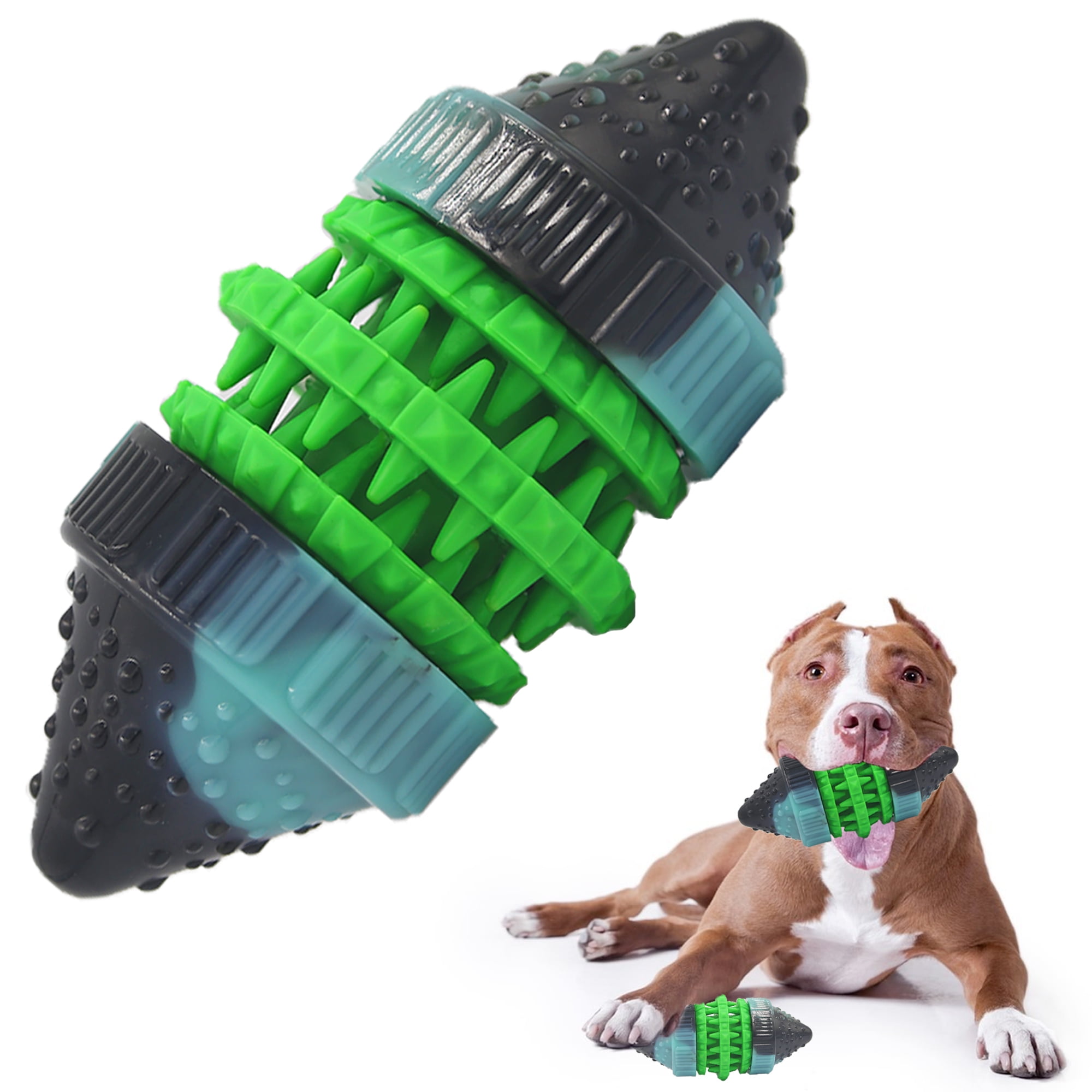 Aollywin Indestructible Dog Toy for Aggressive Chewers Large Medium Small Dogs, Food Grade Tough ...
