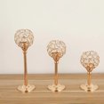 Aolyty Crystal Candle Holder Set of 3, Dual Use Candlestick Holders ...
