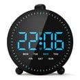 Aolyty LED Digital Alarm Clock, Desktop Clock with Ambient Light and ...