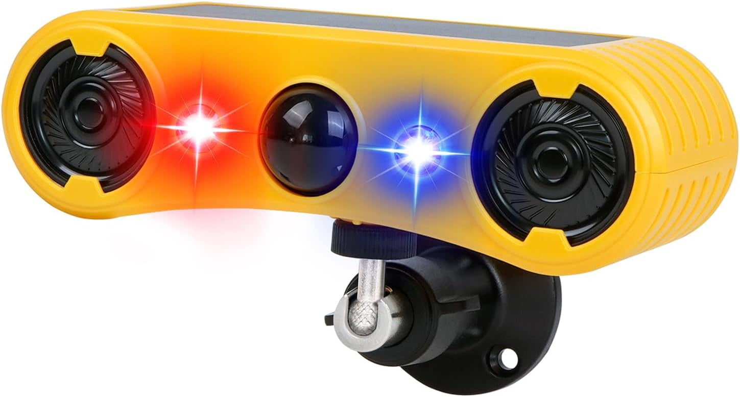 Aolyty Solar Motion Sensor Alarm Light, 129dB Loud Noise Maker Motion ...