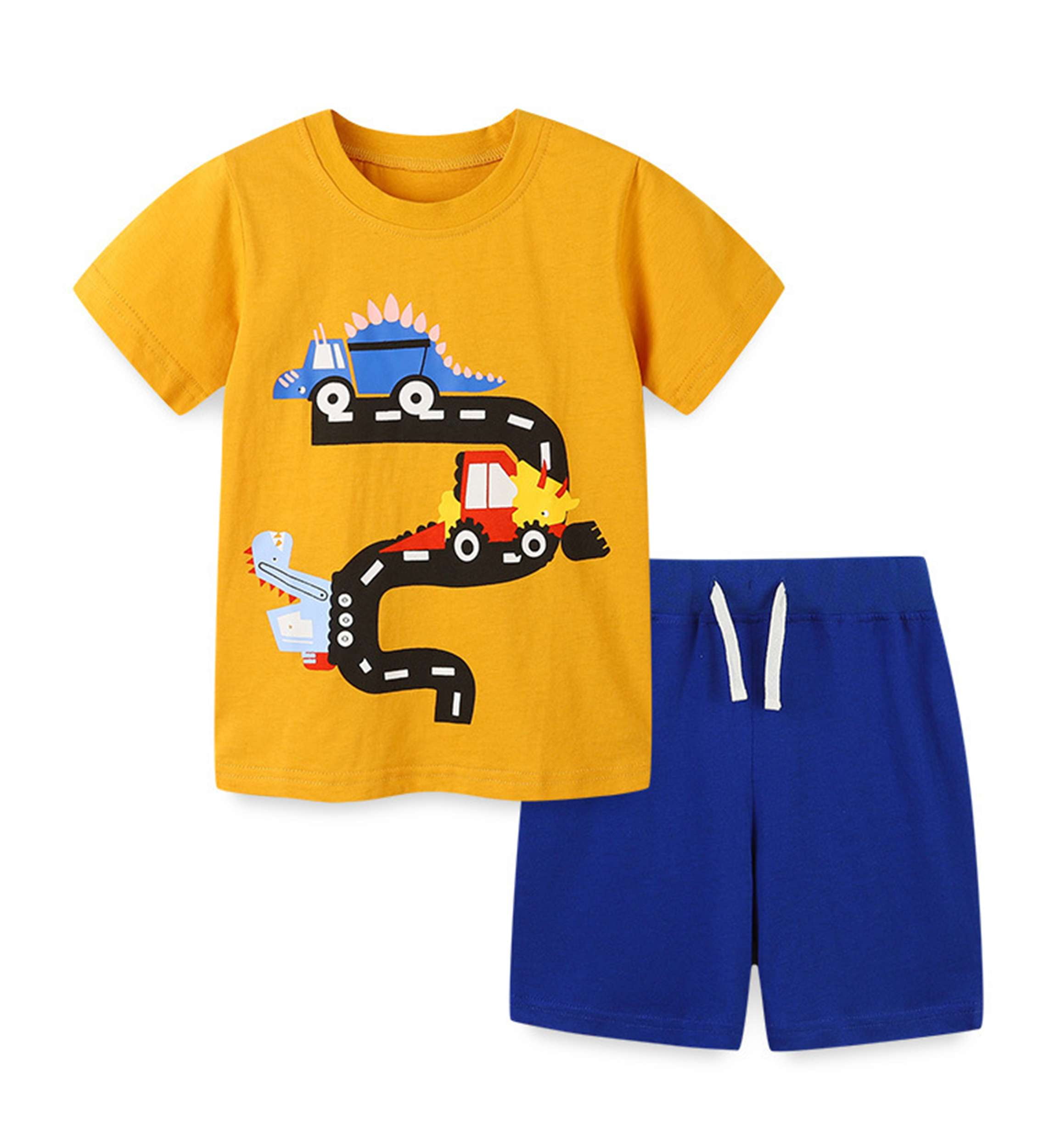 Aolyty Toddler Boys T-Shirts and Shorts Outfit Set Cotton 2 Piece 2T ...