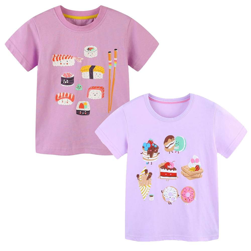 Aolyty Toddler Girls T-Shirt Set Food-print Tops 3T - Walmart.com
