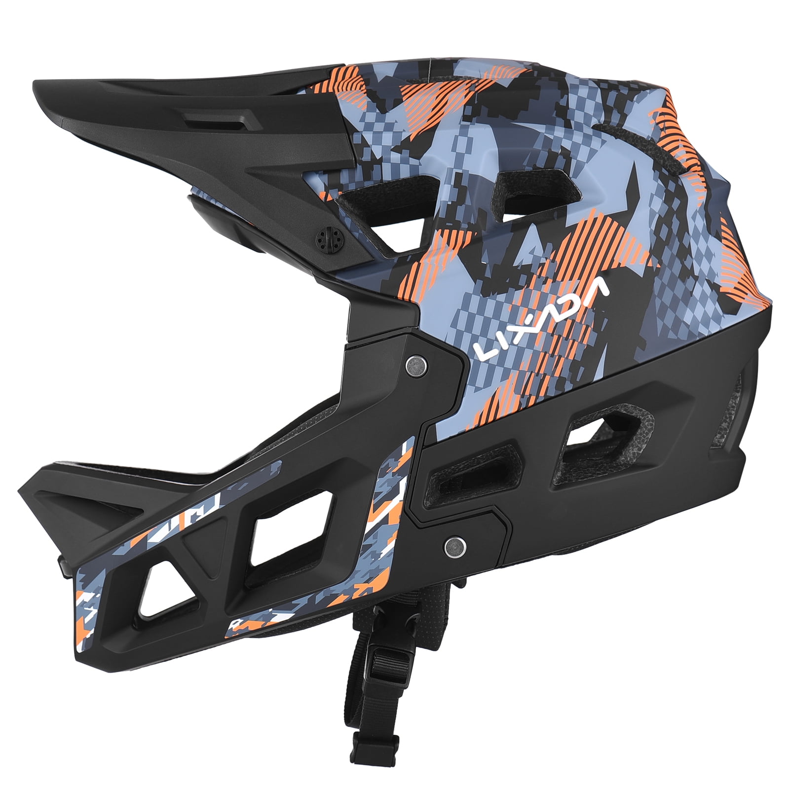 Aomiun Adult Bike Helmet, Full Face Mountain Bike Helmet Adjustable ...