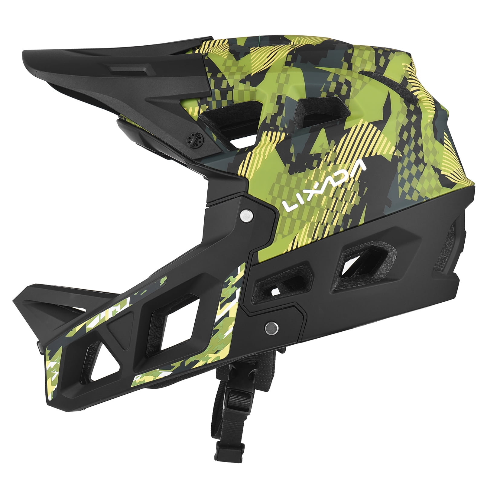 Aomiun Adult Bike Helmet, Full Face Mountain Bike Helmet Adjustable ...