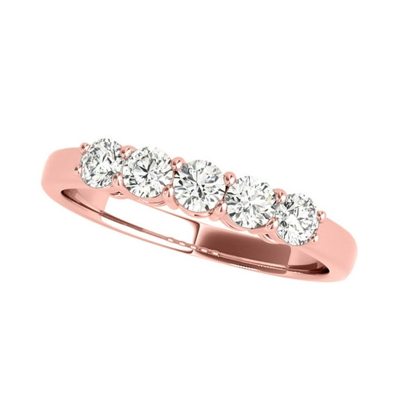 Aone 1 Carat Lab Grown White Diamond Wedding & Engagement Rose Gold 14K ...